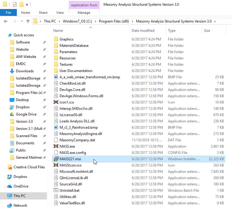 The version can be checked within MASS by clicking “ Help ” on the top ...