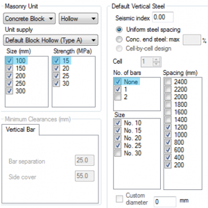 Figure 75: Initial load distribution properties based on default ...