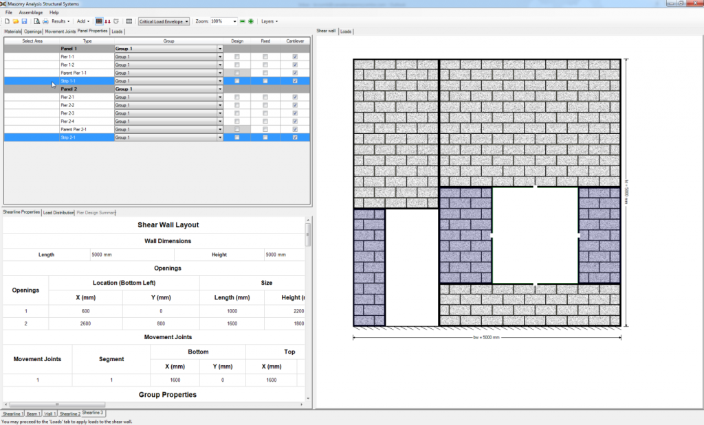 Figure 34: Selecting parts of a shearline