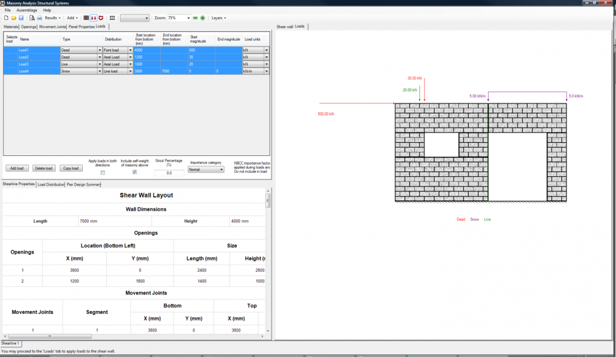 Figure 46: Multiple loads can be viewed in the drawing window by ...
