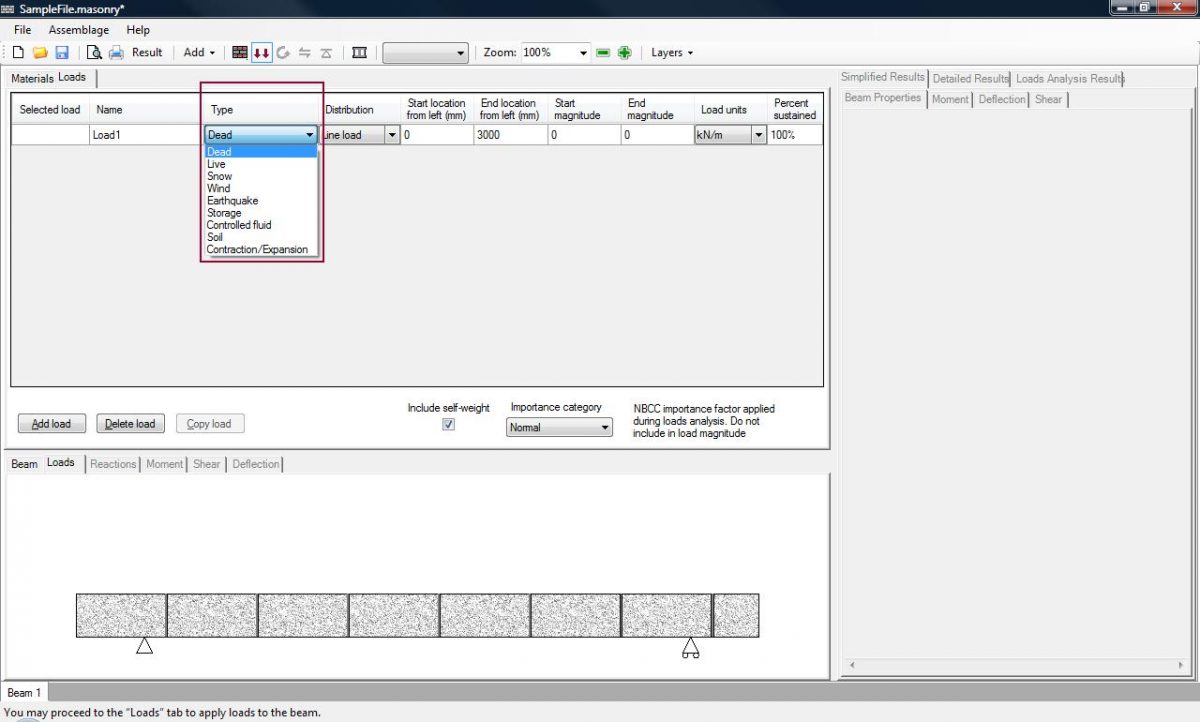 Figure 2‑11: Choosing a Load Type and Load Distribution