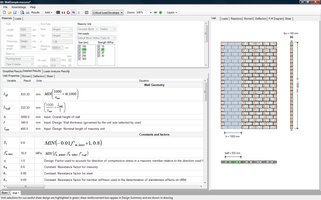 Figure 4‑57: Detailed Results (Wall Properties)