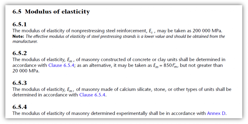 Note that since the modulus of elasticity is directly correlated to ...