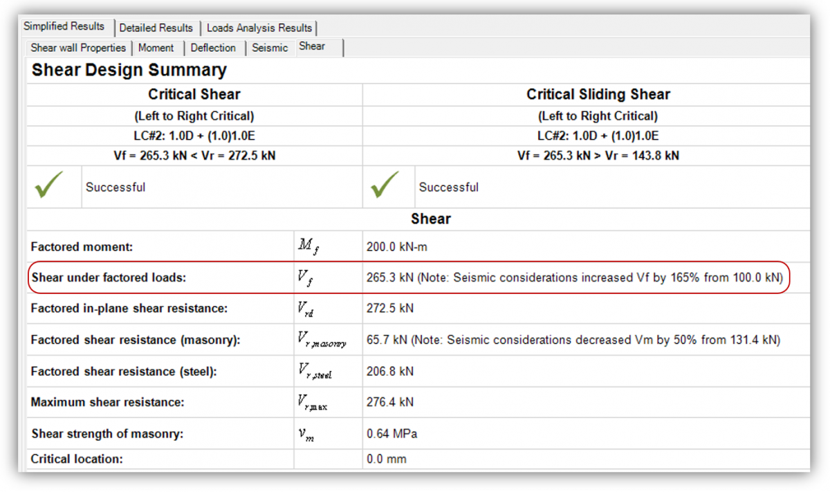 Shear walls shall be designed to have a factored shear resistance and ...